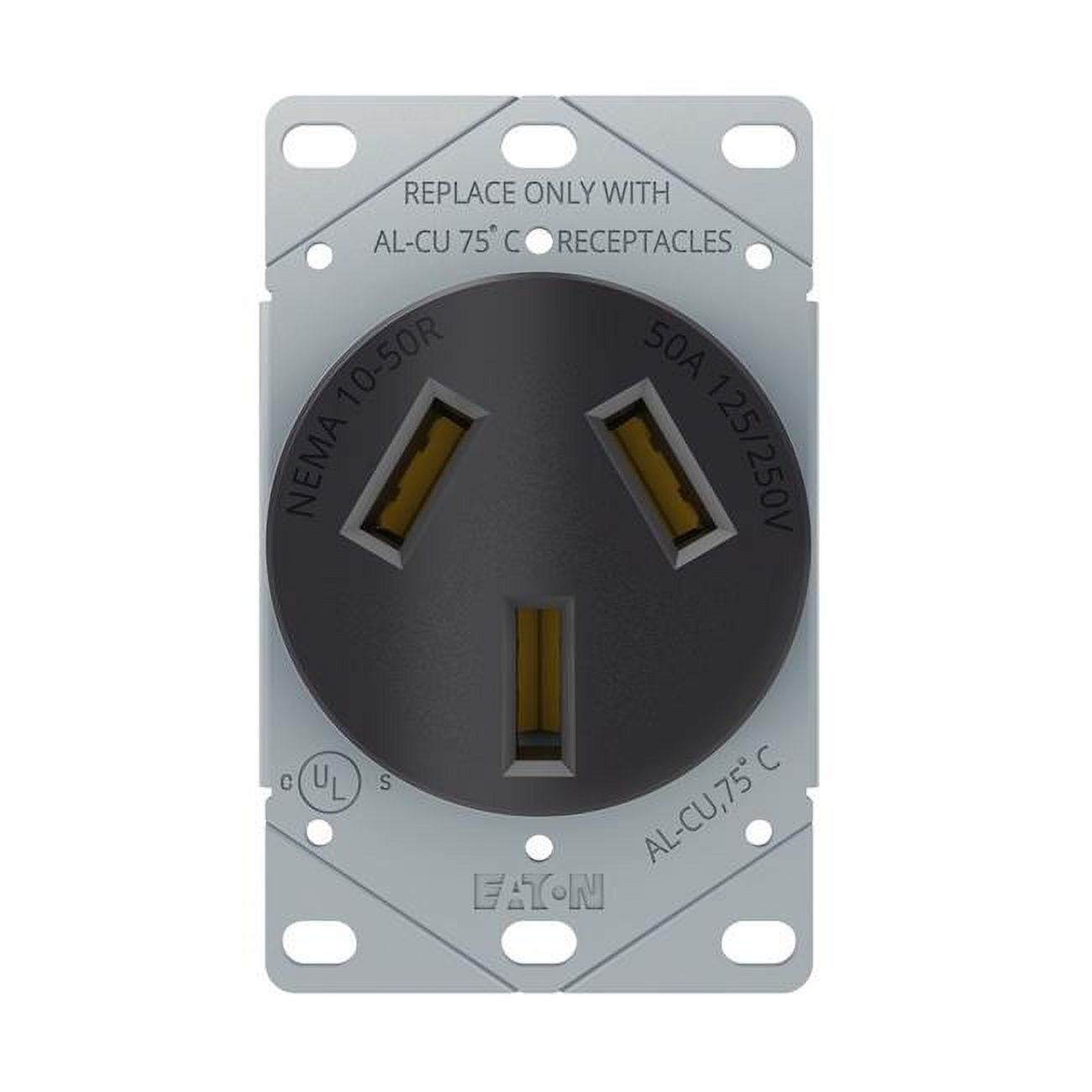 UPC 032664005893 - Cooper Wiring AH32BK-F 50A 3 Wire Receptacle Range ...