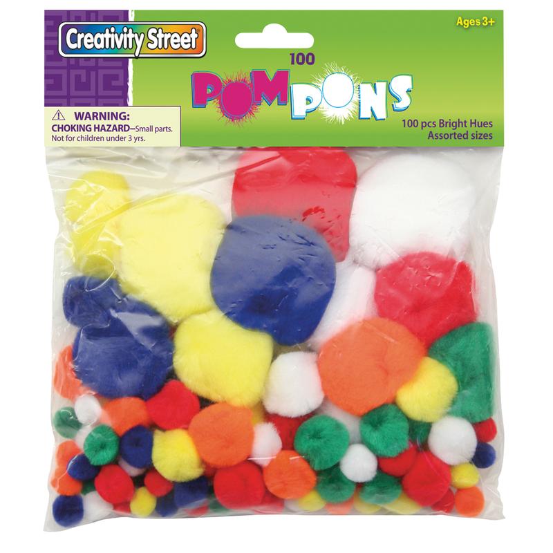 UPC 021196812116 - Creativity Street Pom Pons Assorted Sizes Bright ...