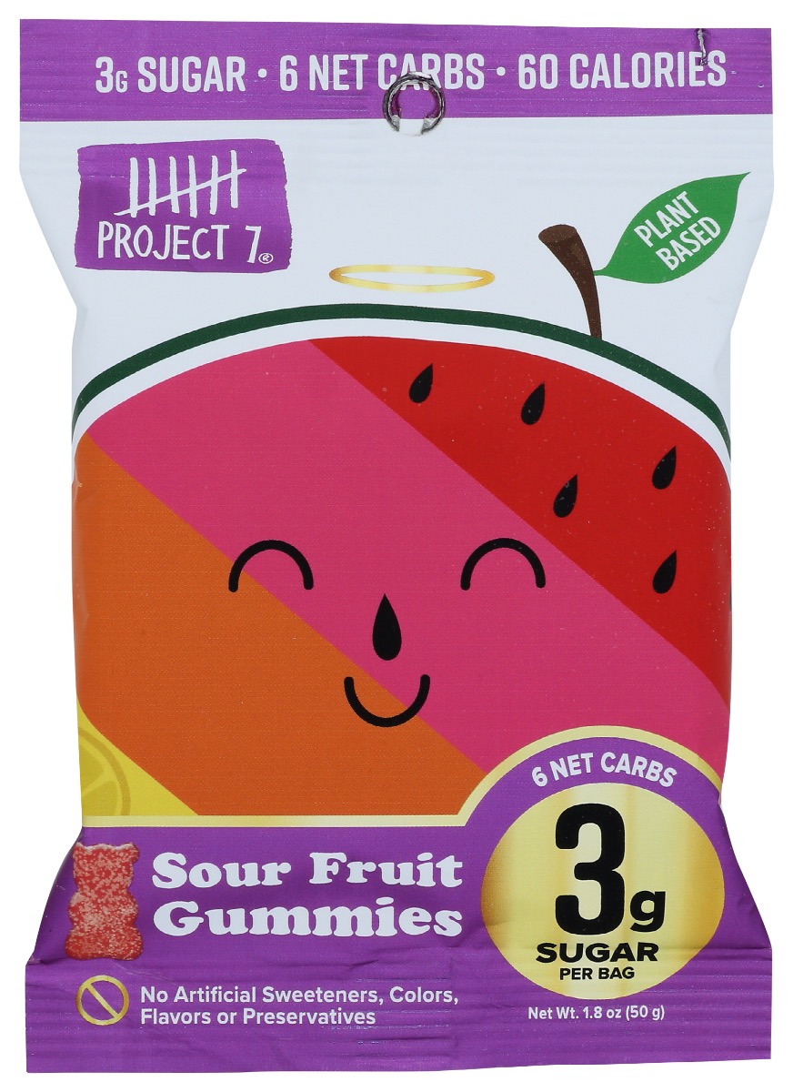 UPC 844911007365 - Project 7 Sour Fruit Gummies - 1.8oz/64ct ...