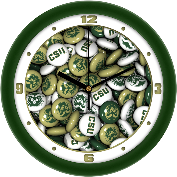 Suntime ST-CO3-CSR-CANCLOCK Colorado State Rams - Candy Wall Clock ...