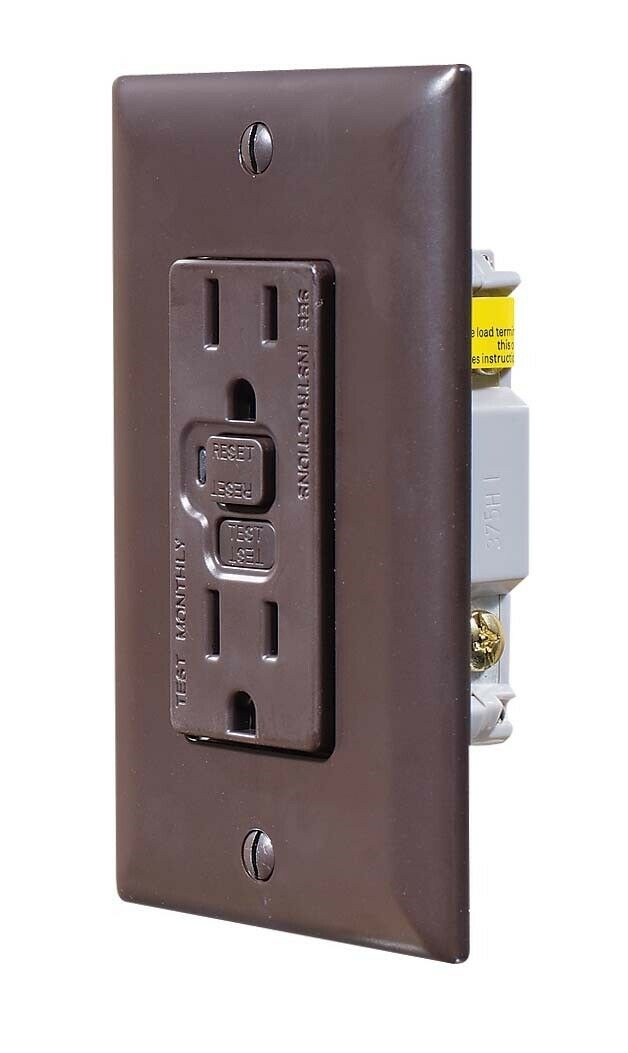 UPC 753678662963 - Brown Dual GFCI Outlet with Cover Plate | upcitemdb.com