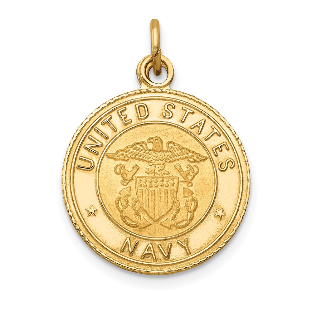 UPC 740702089025 - 14K Yellow Gold US Navy Insignia Disc Pendant ...