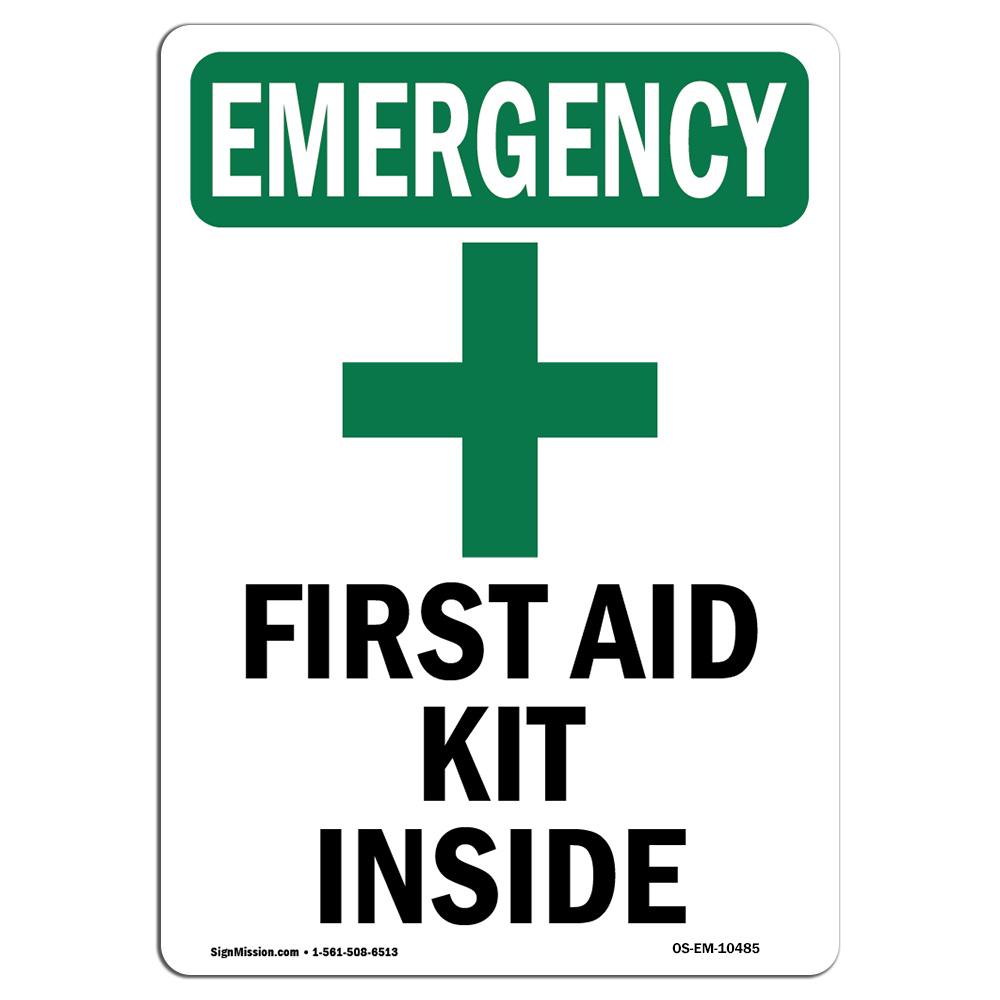 UPC 795089760012 - 10 x 14 in. OSHA Emergency Sign - First Aid Kit ...
