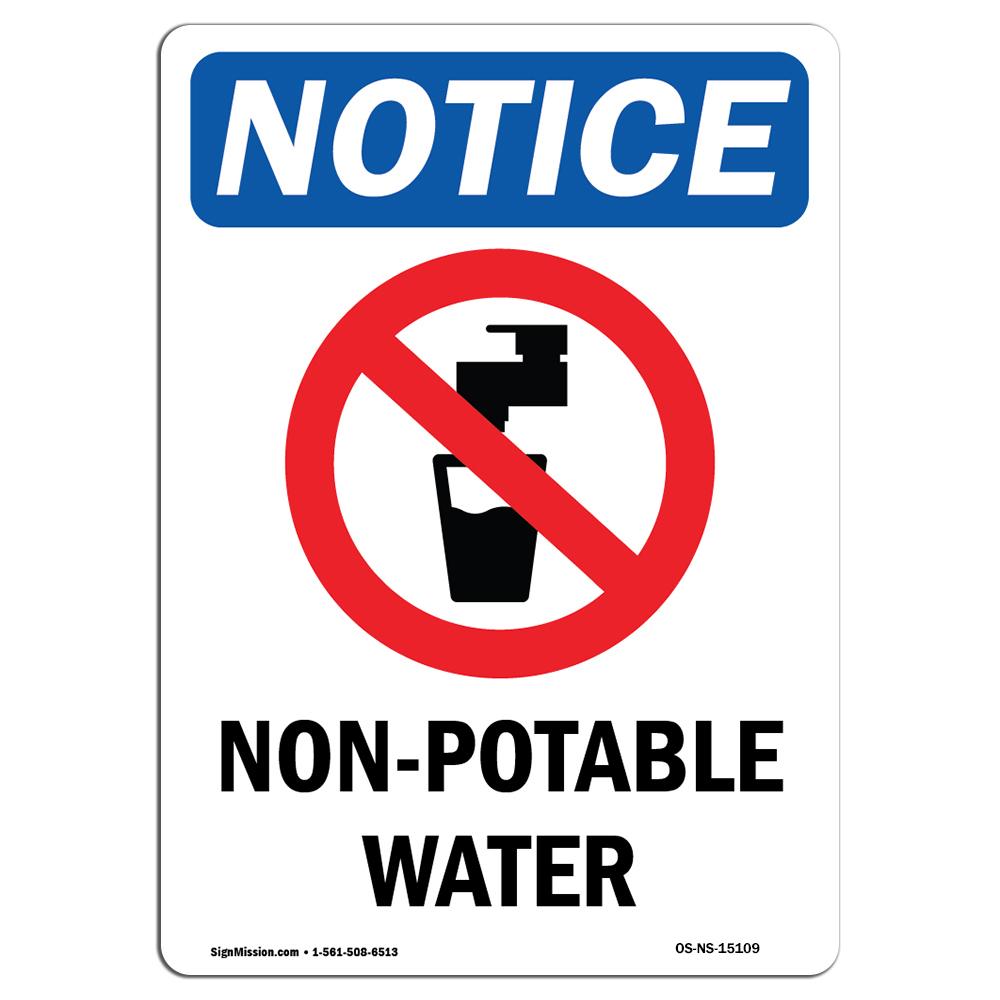 UPC 795089837424 - 10 x 14 in. OSHA Notice Sign - Non-Potable Water ...