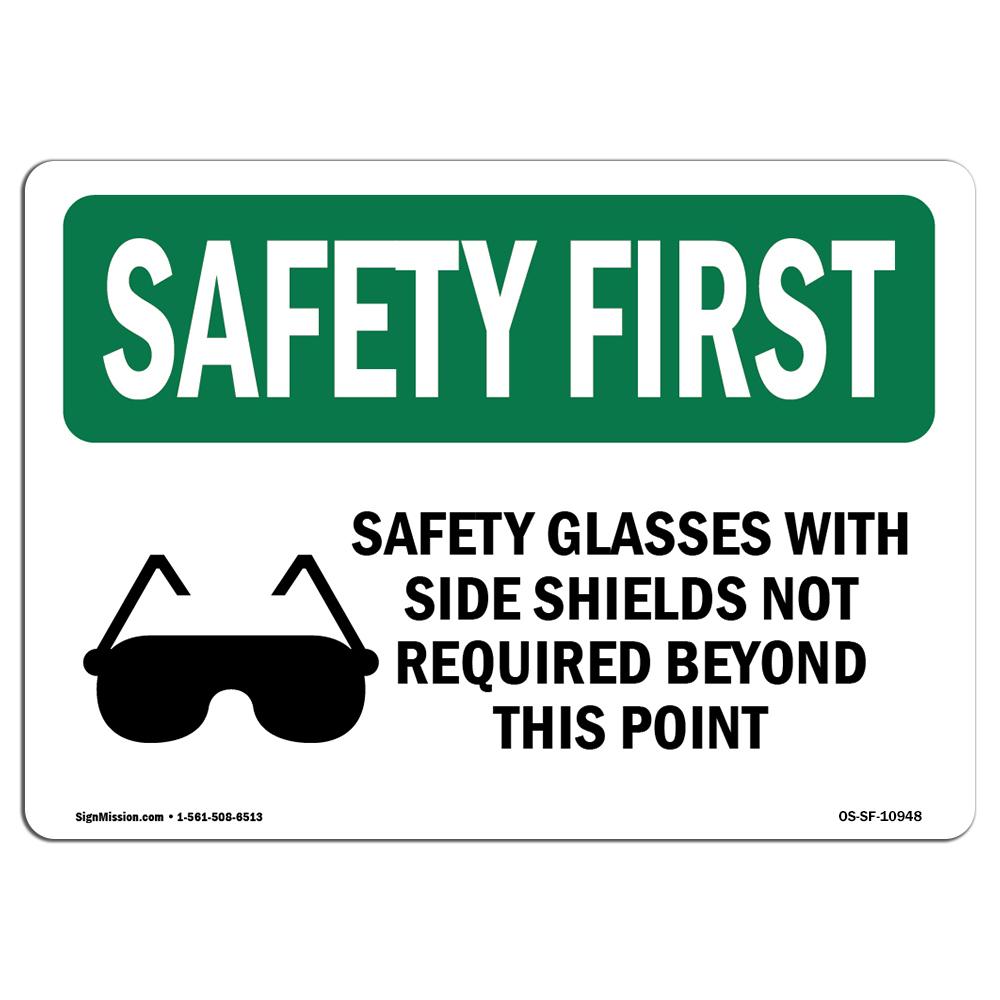 UPC 754130231109 - 7 x 10 in. OSHA Safety First Sign - Safety Glasses ...