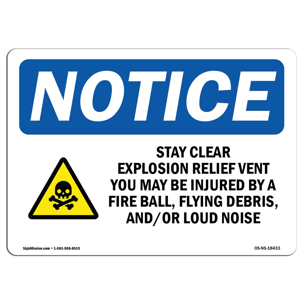 UPC 754130410849 - 7 x 10 in. OSHA Notice Sign - Stay Clear Explosion ...