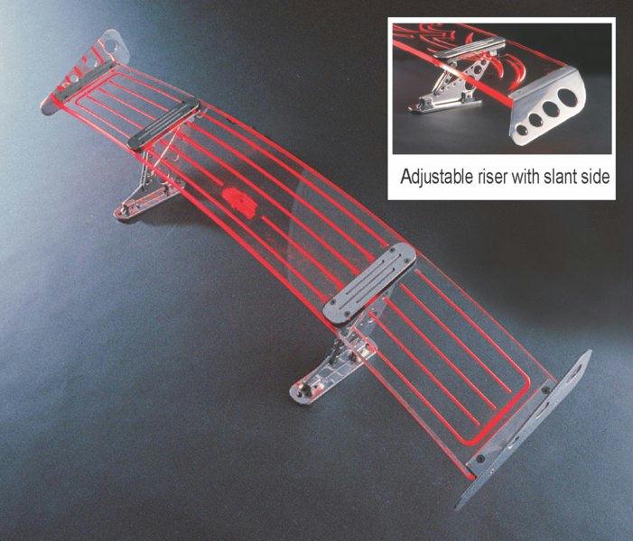 AMI 201L Adjustable Lined G-Wing Lighted Rear Spoiler With Slant Side ...